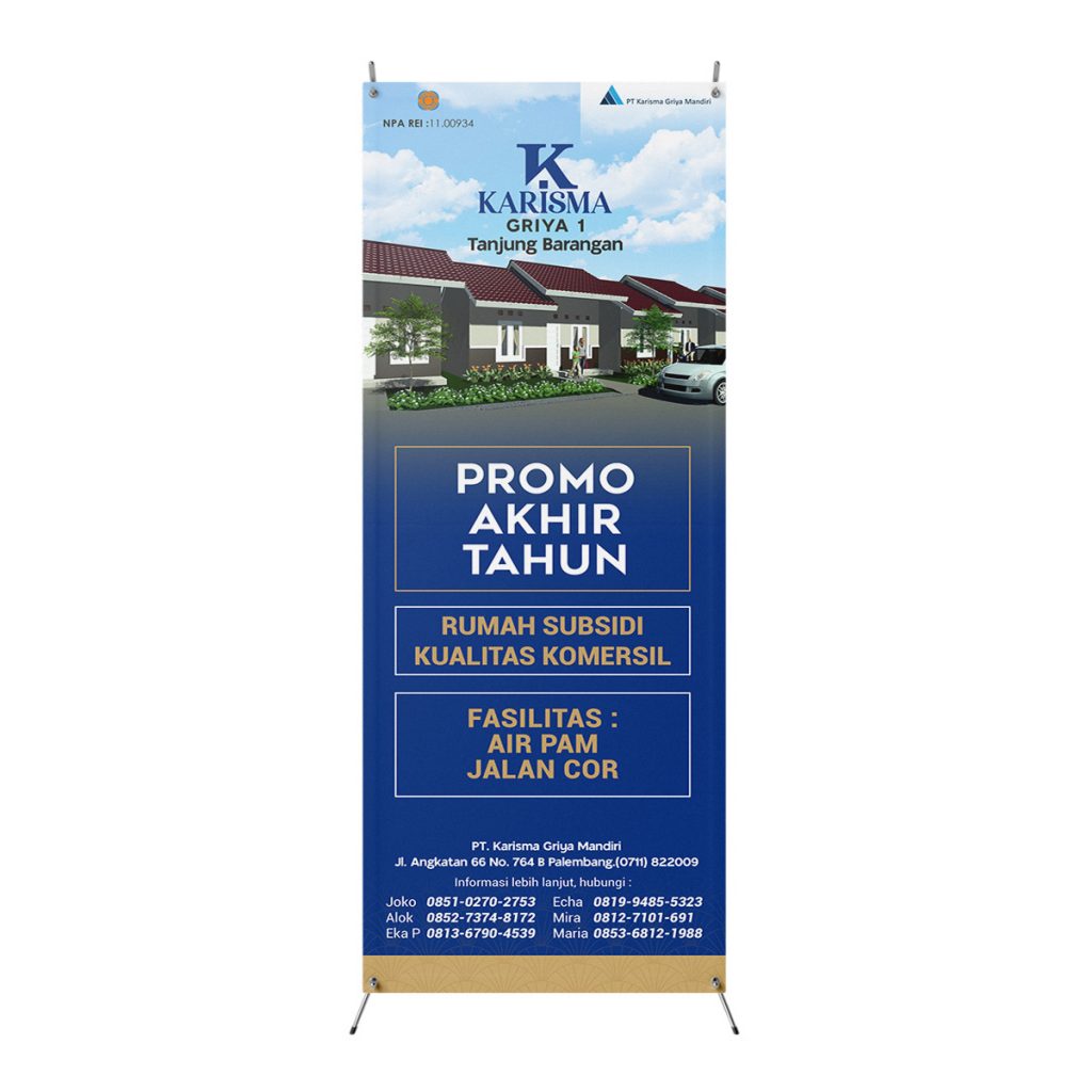 Desain X-Banner Perumahan Karisma Griya 1 – Grafik Palet